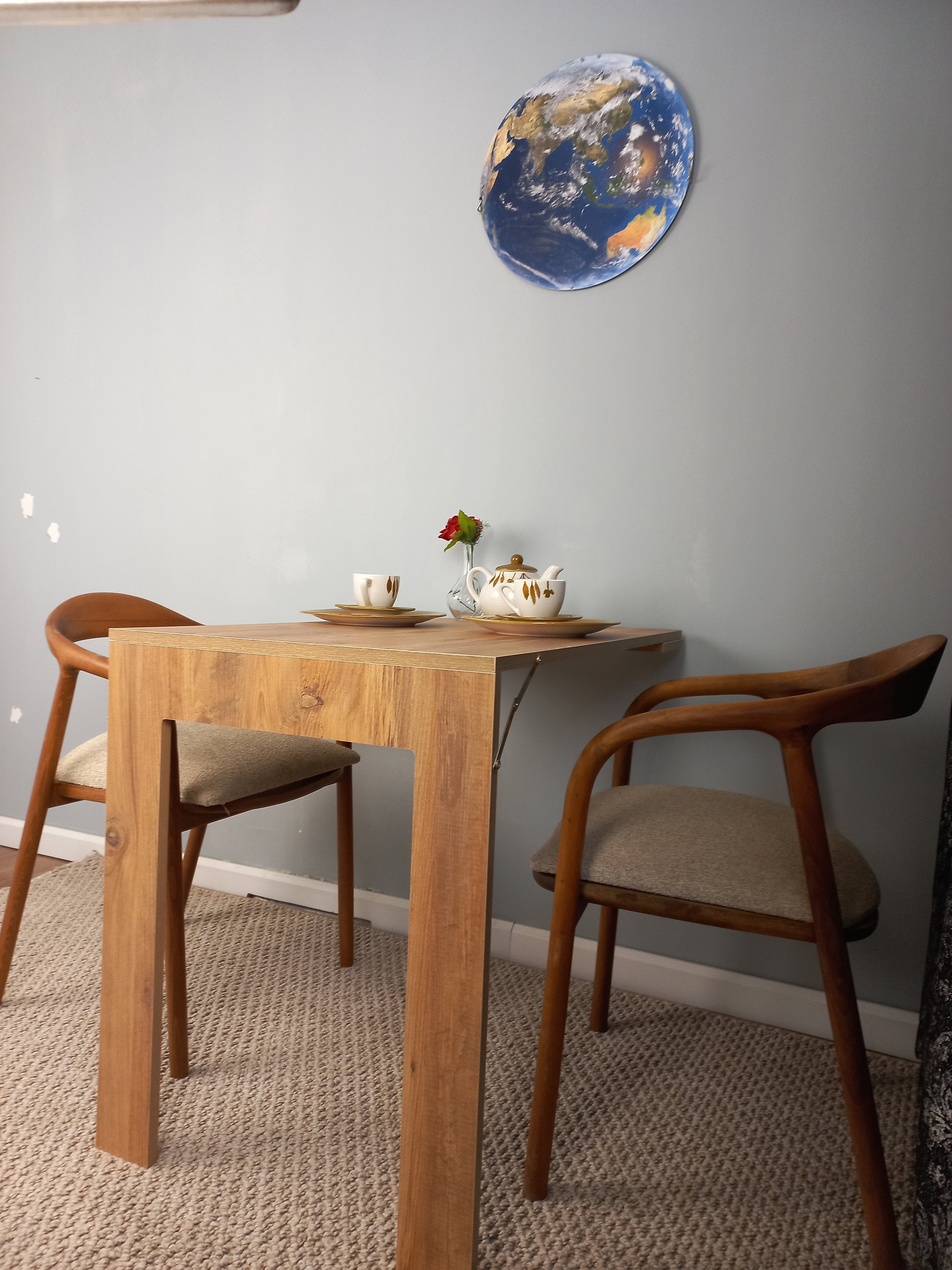 Wall Mounted Folding Table, Framed Folding Table, Foldable Kitchen ...