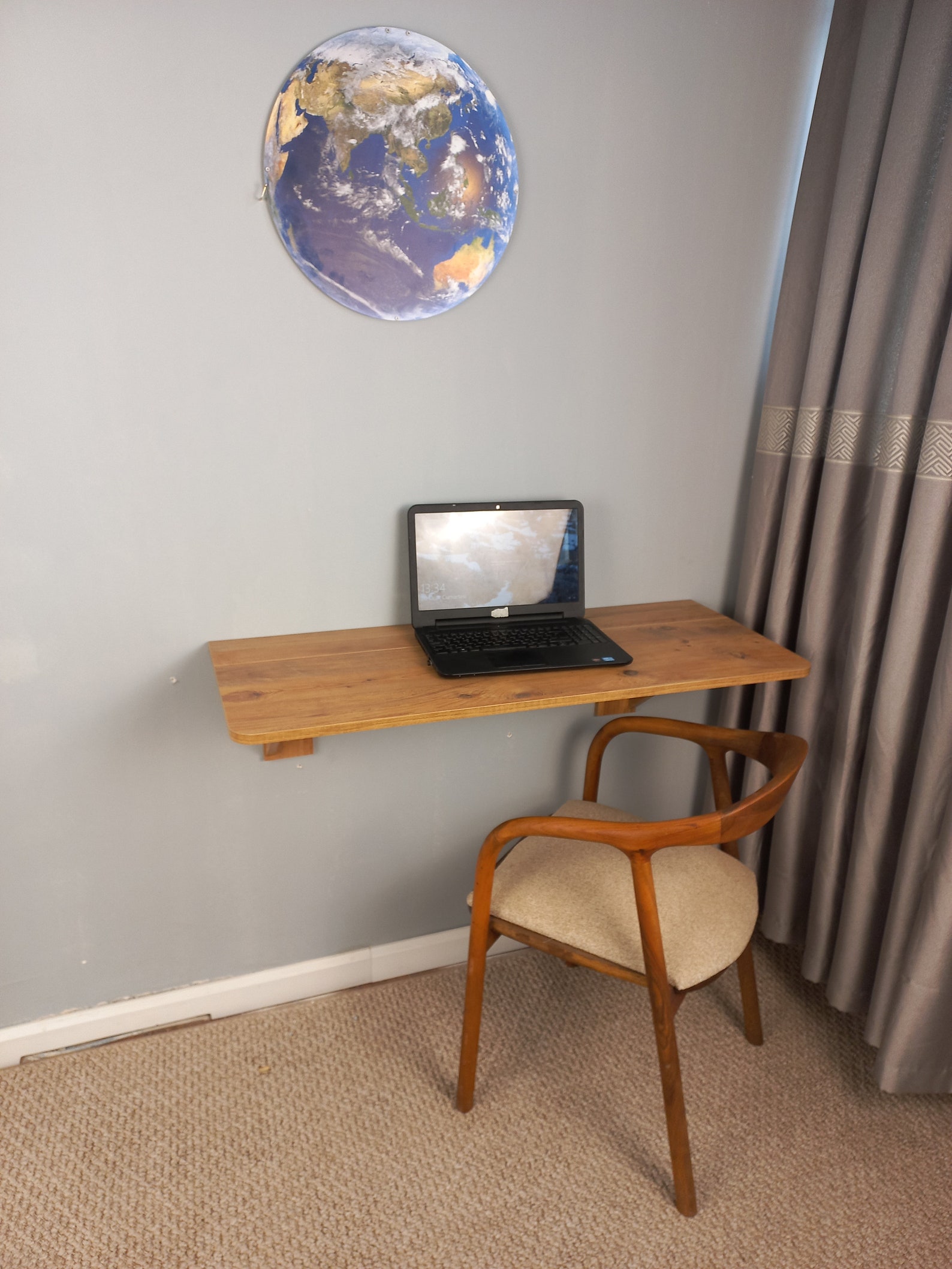 Wall-mounted Folding Table, Folding Table With Shelves, Space Saving ...