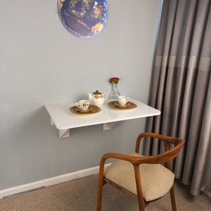 Wall-mounted Folding Table, Folding Table With Shelves, Space Saving ...