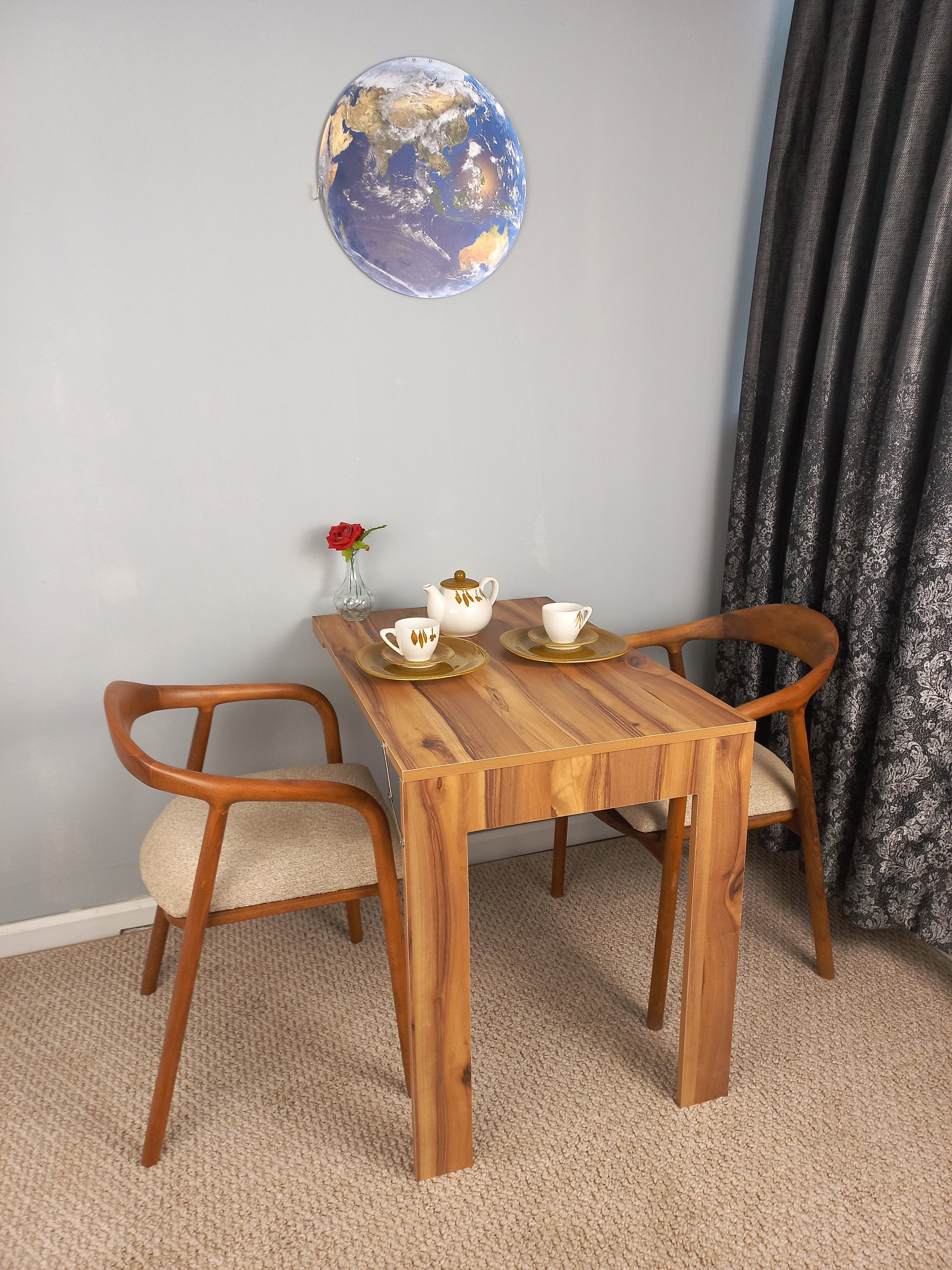 Wall Mounted Folding Table, Framed Folding Table, Foldable Kitchen ...