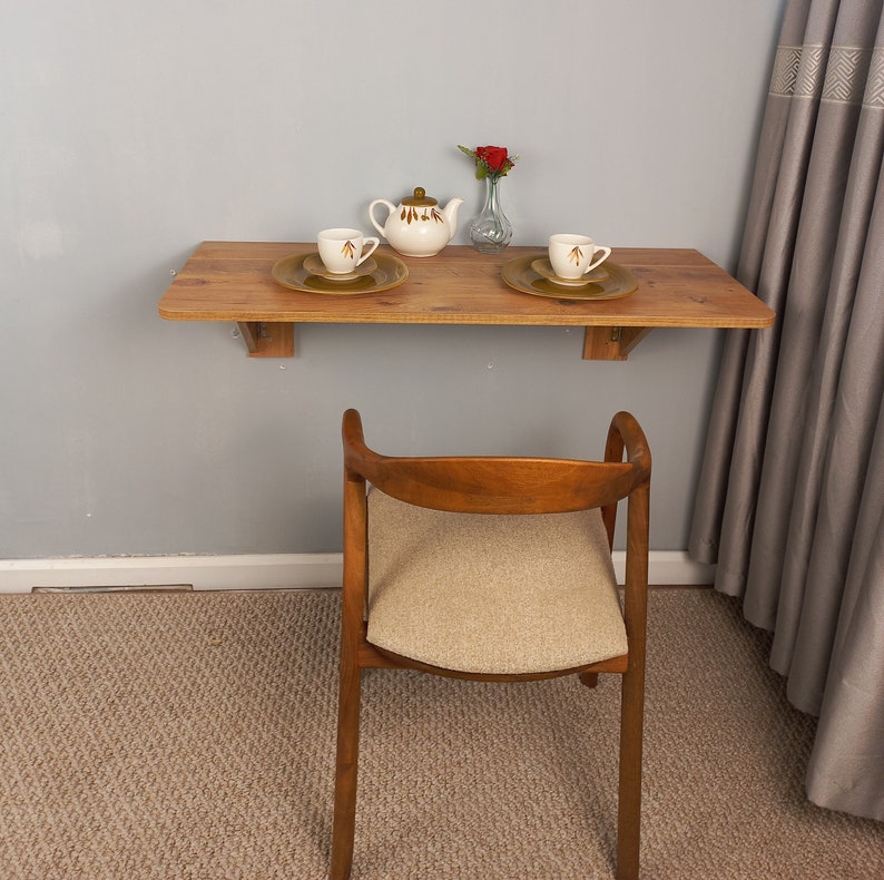 Wall-mounted Folding Table, Folding Table With Shelves, Space Saving ...