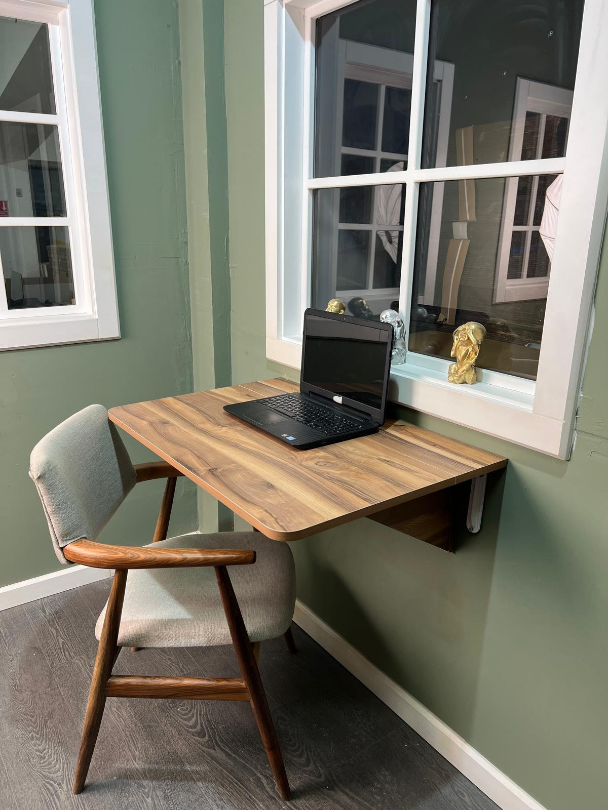 Wall-mounted Folding Table, Folding Table With Shelves, Space Saving ...