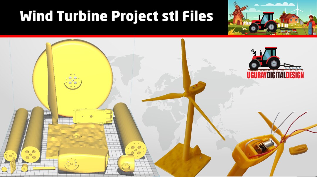 3D Wind Turbine STL Files - Etsy Canada