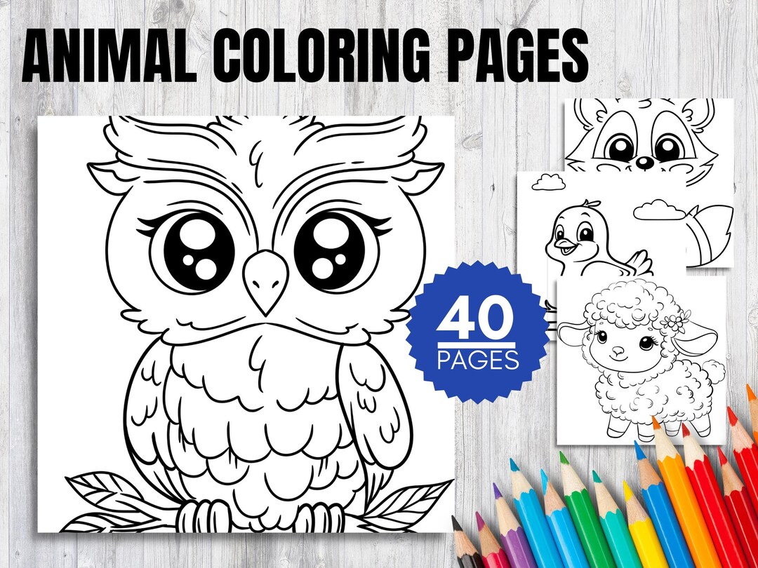 40+ Beautiful Animal Designs to Color – Instant Download! - Etsy