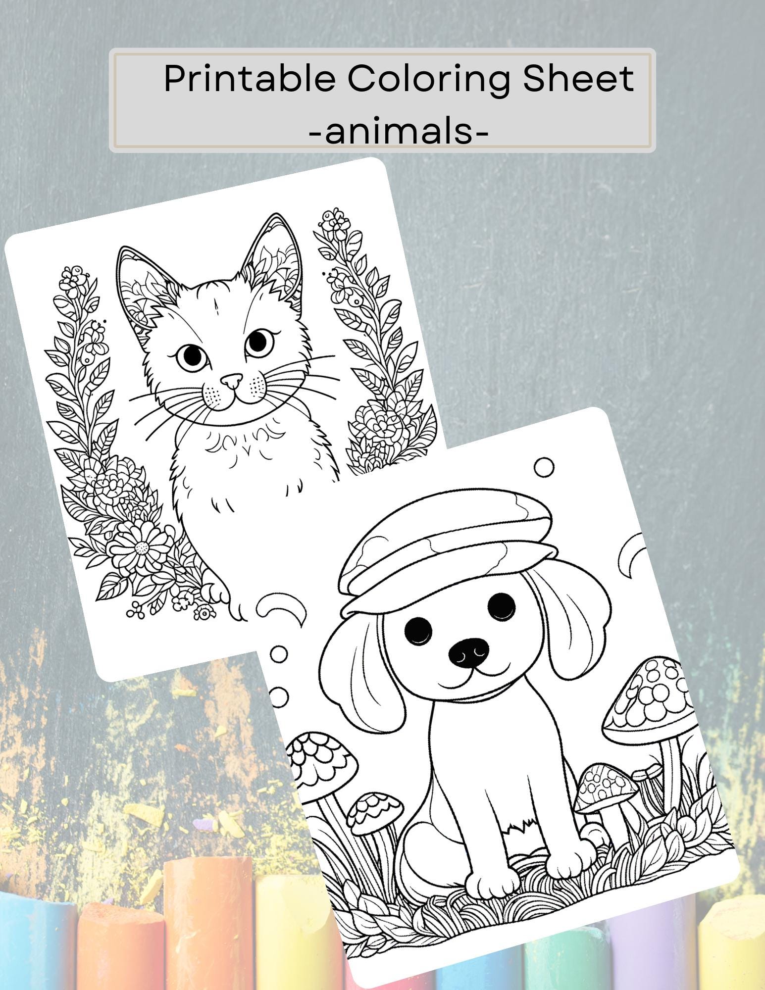 40+ Beautiful Animal Designs to Color – Instant Download! - Etsy