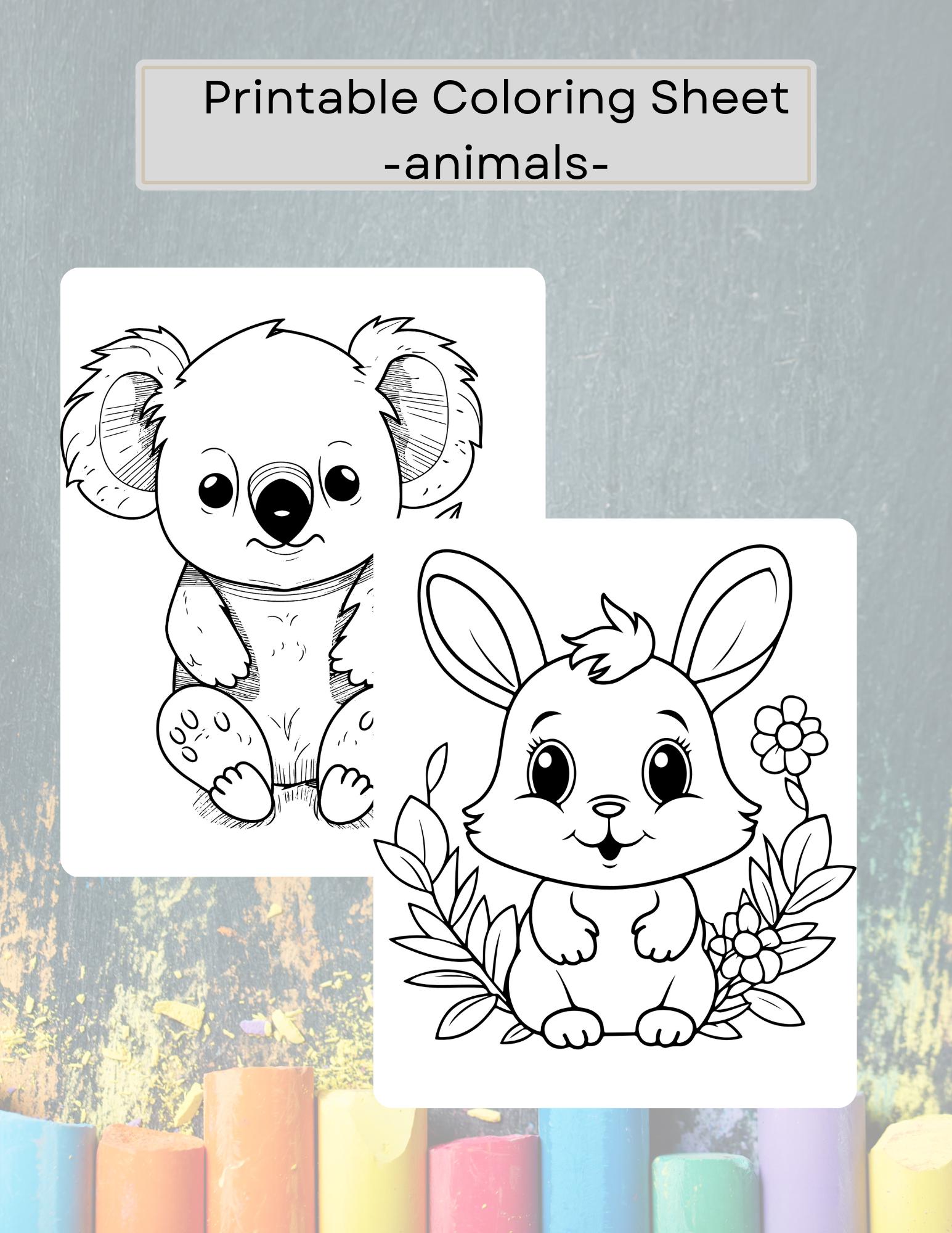 40+ Beautiful Animal Designs to Color – Instant Download! - Etsy