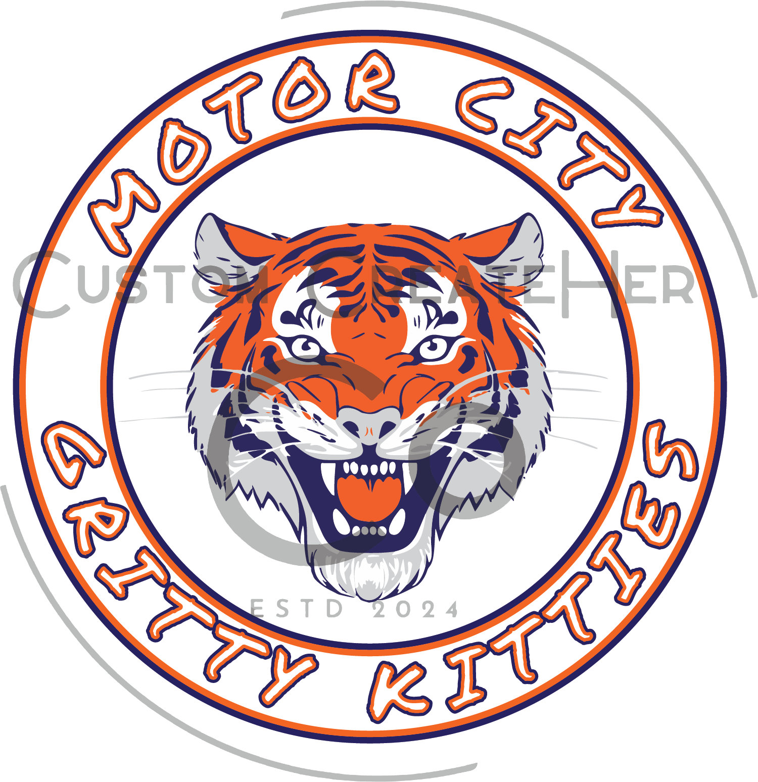 Motor City Gritty Kitties Detroit Baseball Tigers Grit SVG, PNG, JPG ...