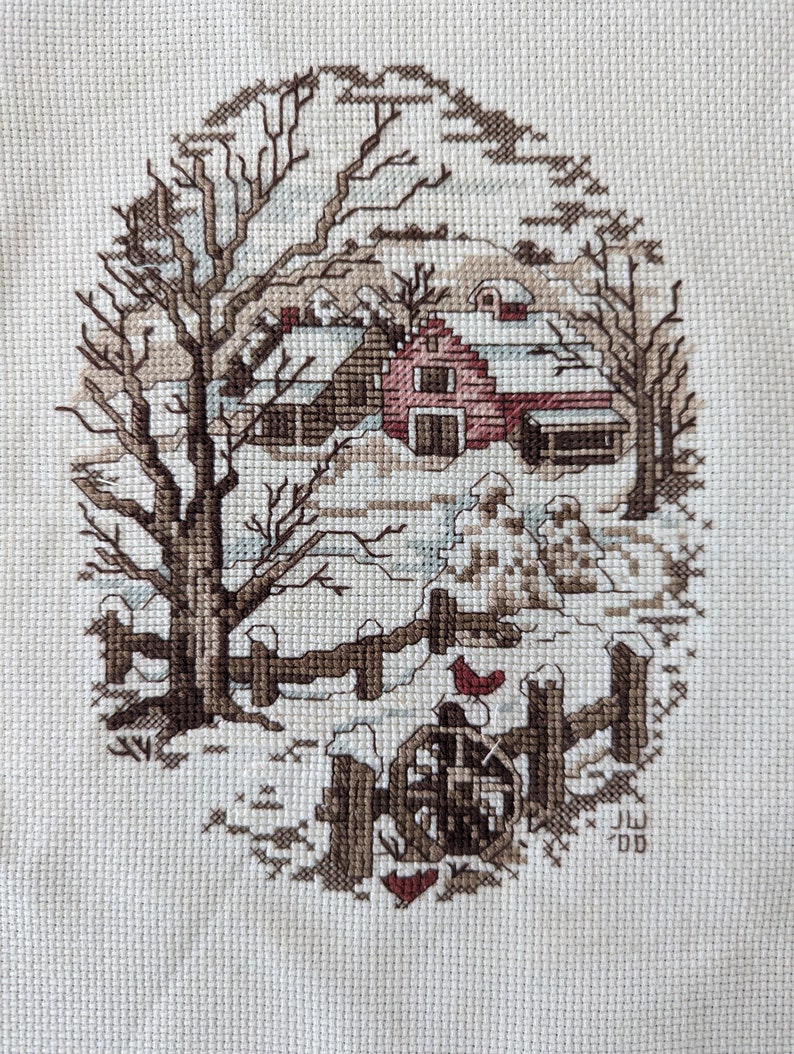 Winter Scene Cross Stitch - Etsy