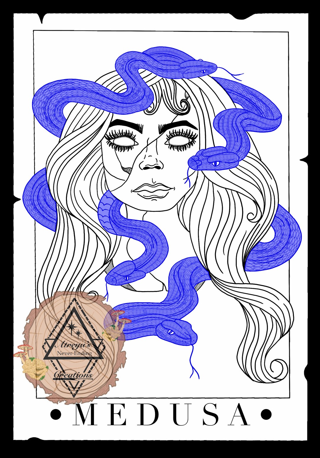 Medusa Corpse Bride Tarot Card Digital Download Prints - Etsy
