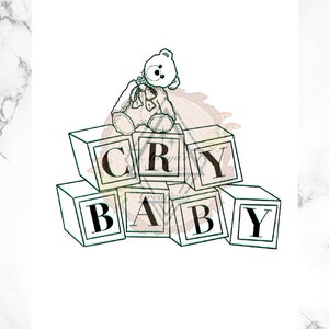 Cry Baby Blocks Teddy Bear Melanie Martinez Digital Downloadprints - Etsy