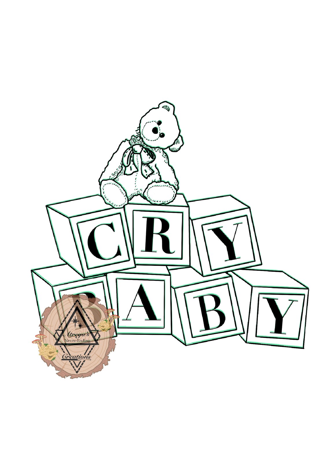 Cry Baby Blocks Teddy Bear Melanie Martinez Digital Downloadprints - Etsy