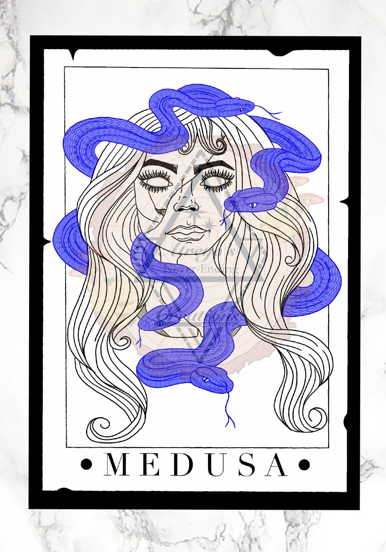 Medusa Corpse Bride Tarot Card Digital Download Prints - Etsy
