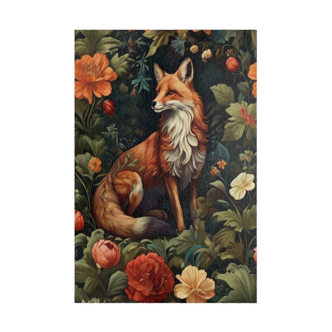William Morris Animal Puzzle Fox in the Wild 1000 Piece Puzzle, Unique ...