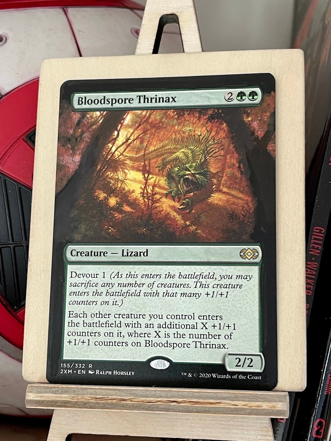 Bloodspore Thrinax Extended Art - Alter - Handpainted Authentic Mtg Card - Etsy