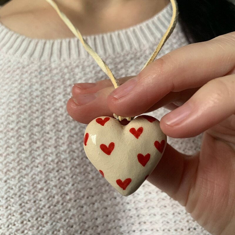 Clay Heart Pendant - Etsy