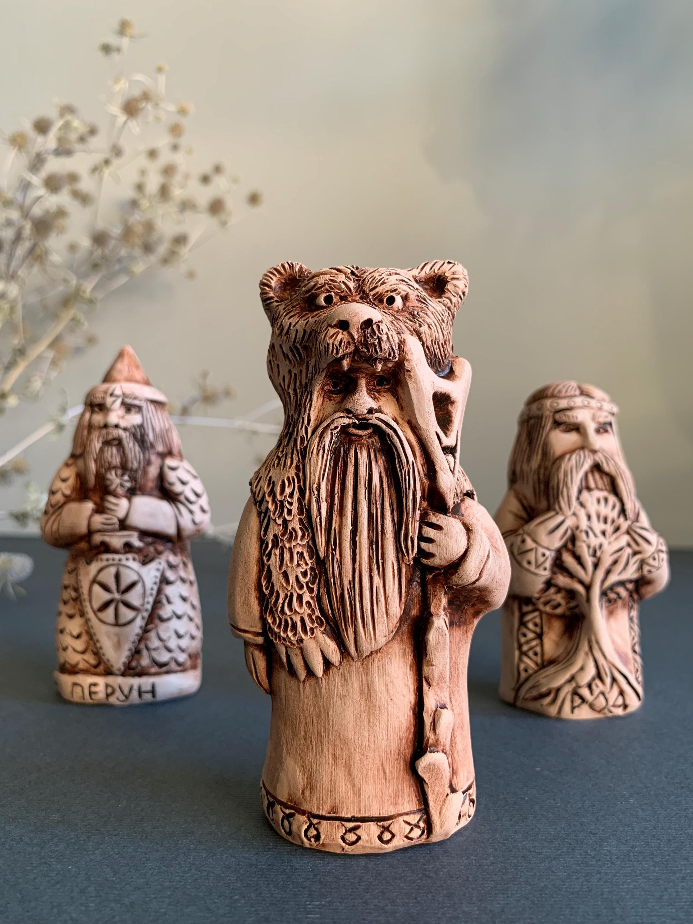A Set of Three Slavic Gods Rod, Perun, Veles. Pagan Altar - Etsy