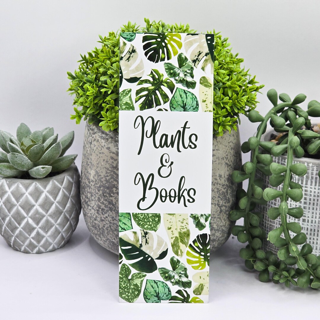 Plants & Books 'all the Leaves' Houseplants Bookmark,plant Bookmark ...