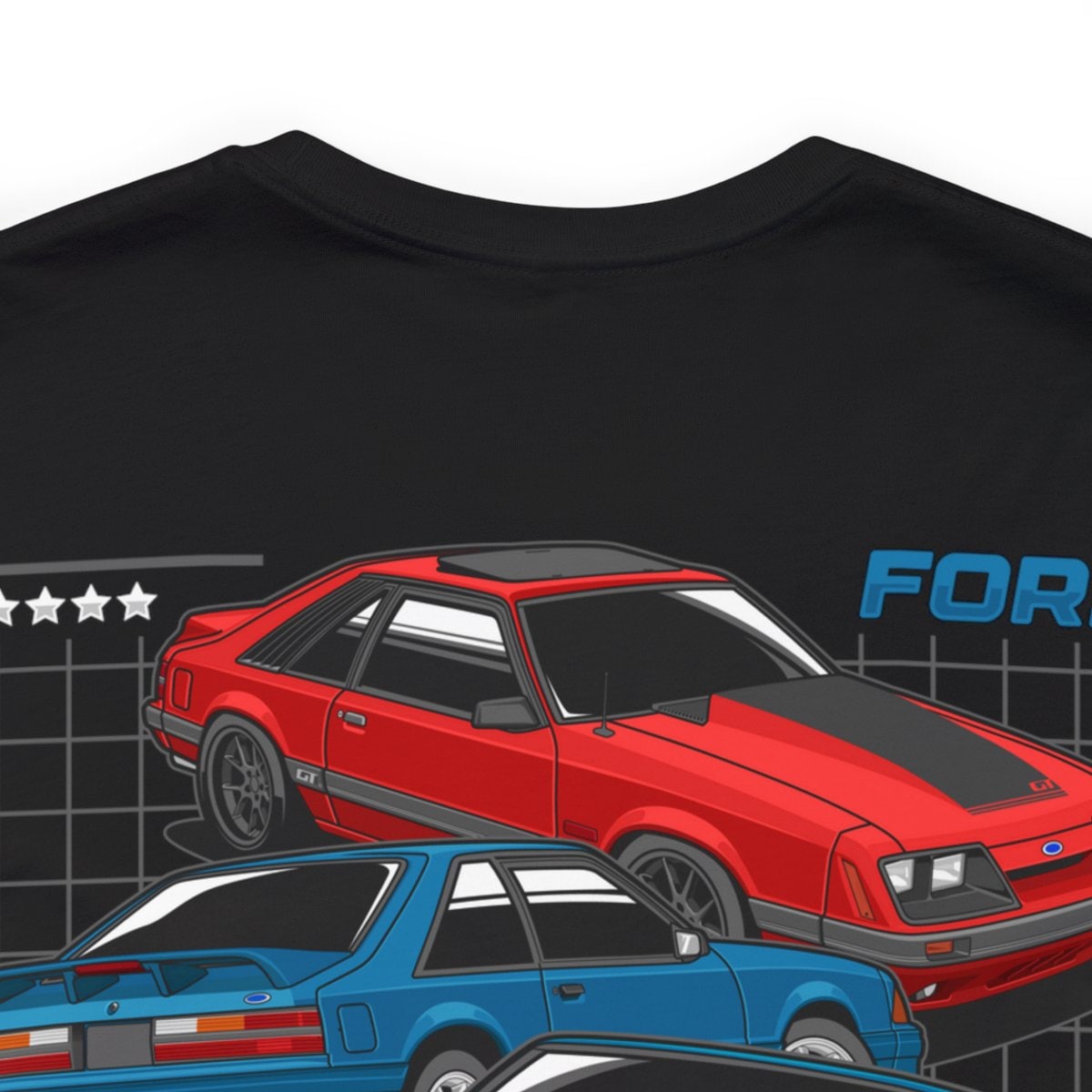 5.0 Fox-body Mustang Notchback Hatchback Custom Tee - Etsy