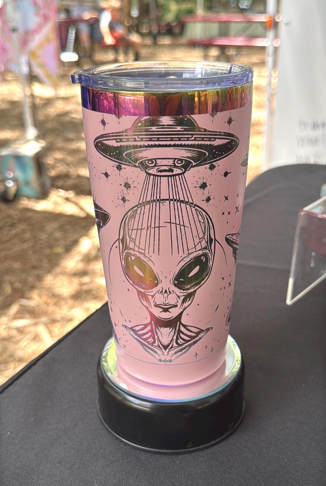 Stay Weird – Laser Engraved Alien Tumbler, 20oz Stainless Steel UFO Mug ...