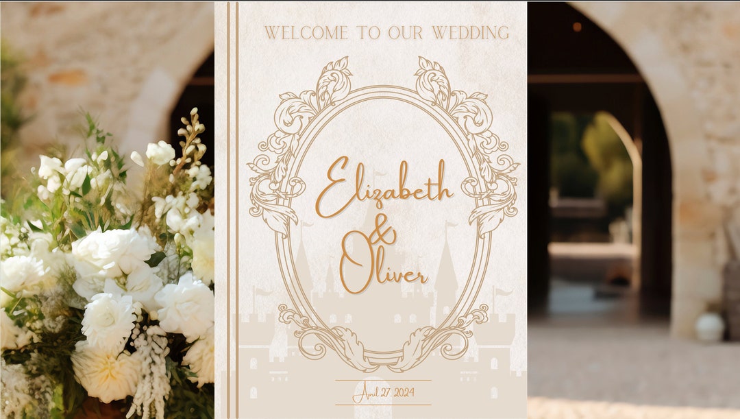 Love Storybook Wedding Theme Printable Welcome Sign Personalized Prince ...