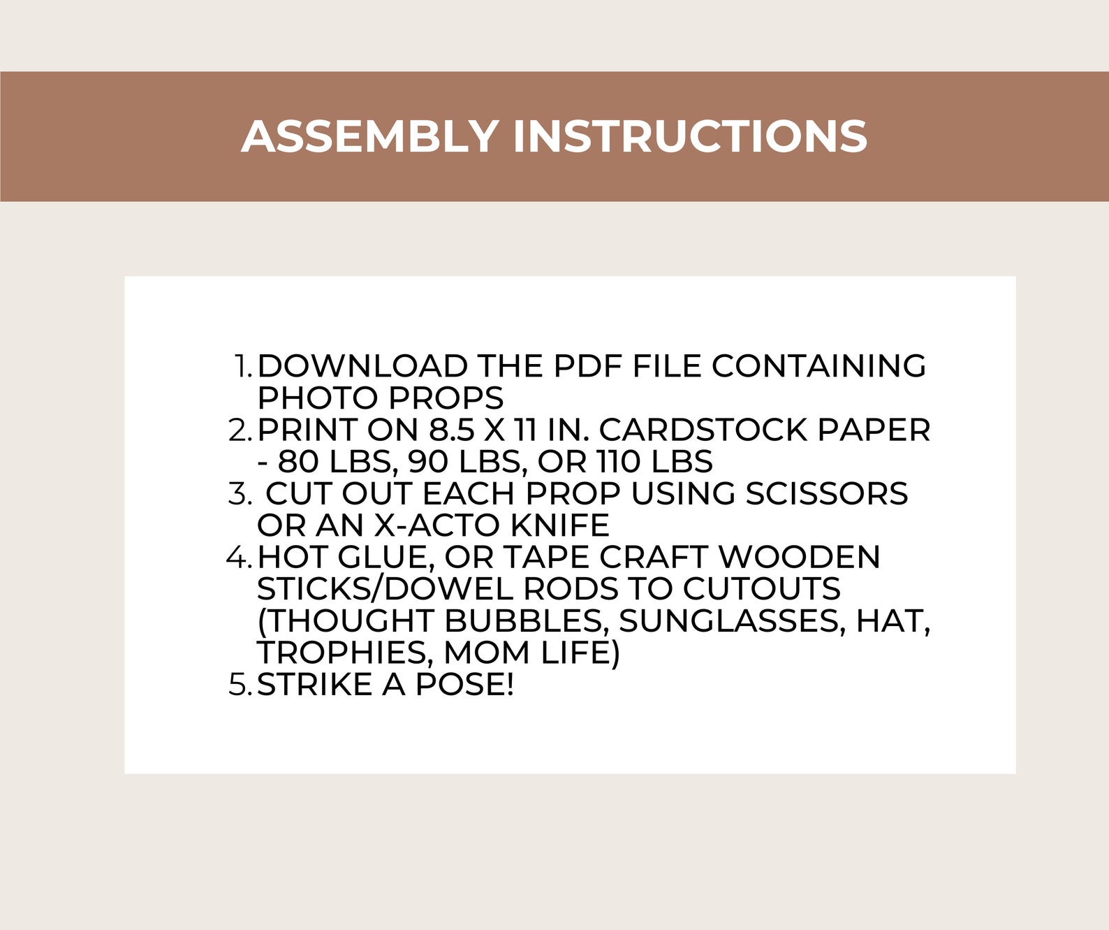 Mother's Day Photo Booth Props INSTANT DOWNLOAD Printable Props Set of ...