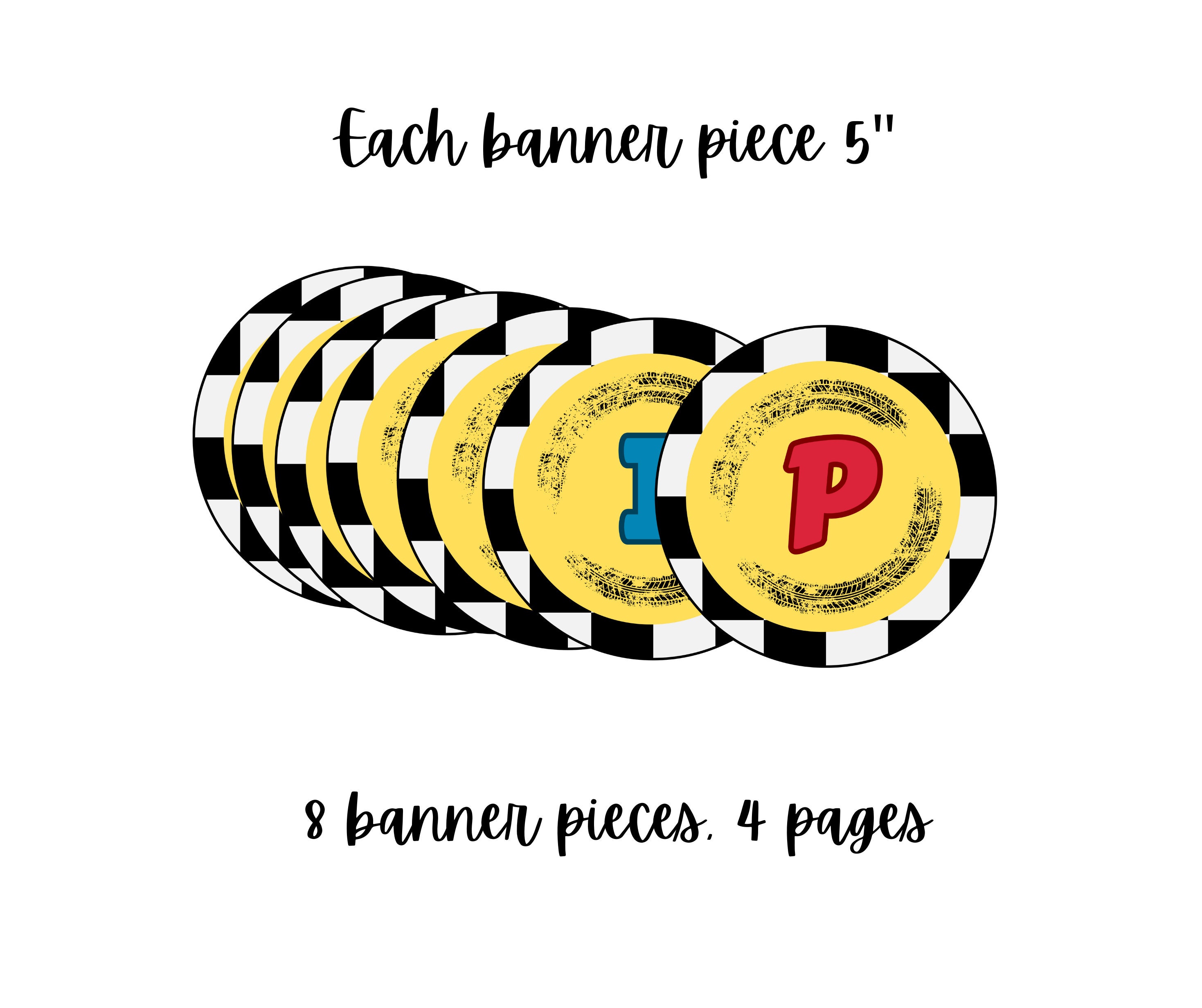 Race Car Birthday Party Banner INSTANT DOWNLOAD Pit Stop Banner ...