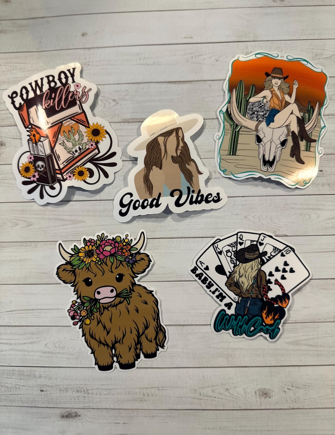 Western Sticker Pack, Boho/western Stickers, Cowgirl Stickers ...