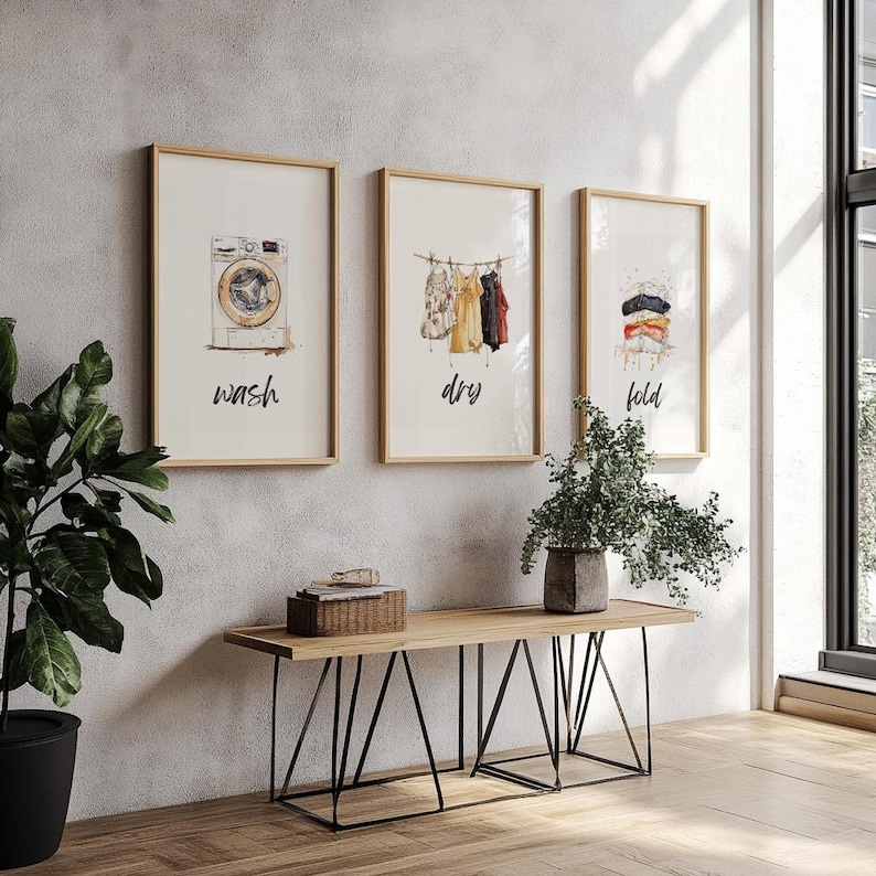 Laundry Room Wall Art Prints: Modern Home Decor (SET OF 6) (digital ...