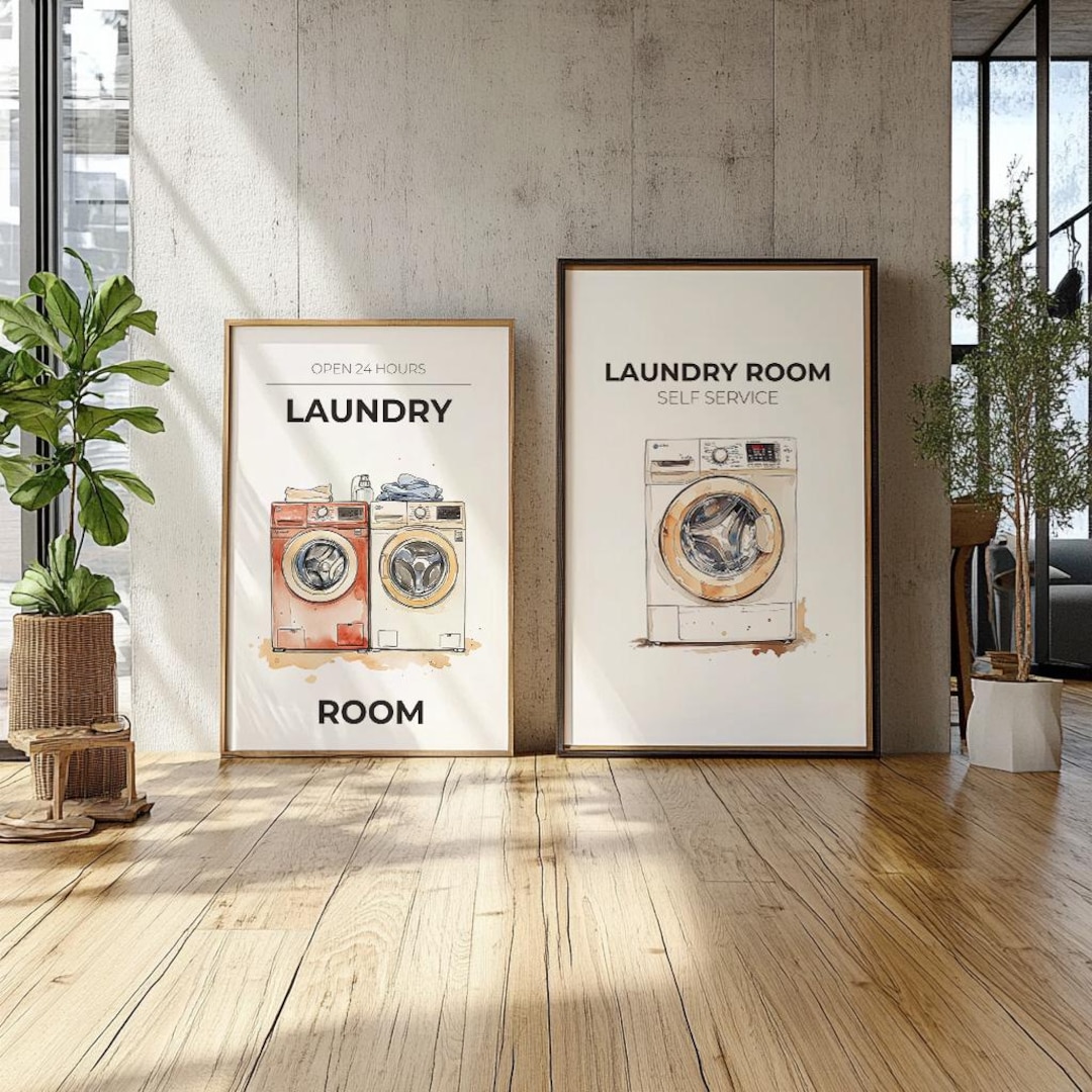 Laundry Room Wall Art Prints: Modern Home Decor (SET OF 6) (digital ...