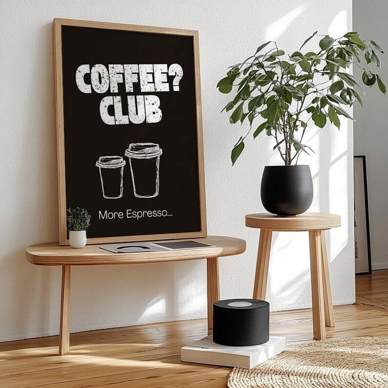 Retro Coffee Poster Set: Modern Kitchen Wall Art (digital Download) - Etsy