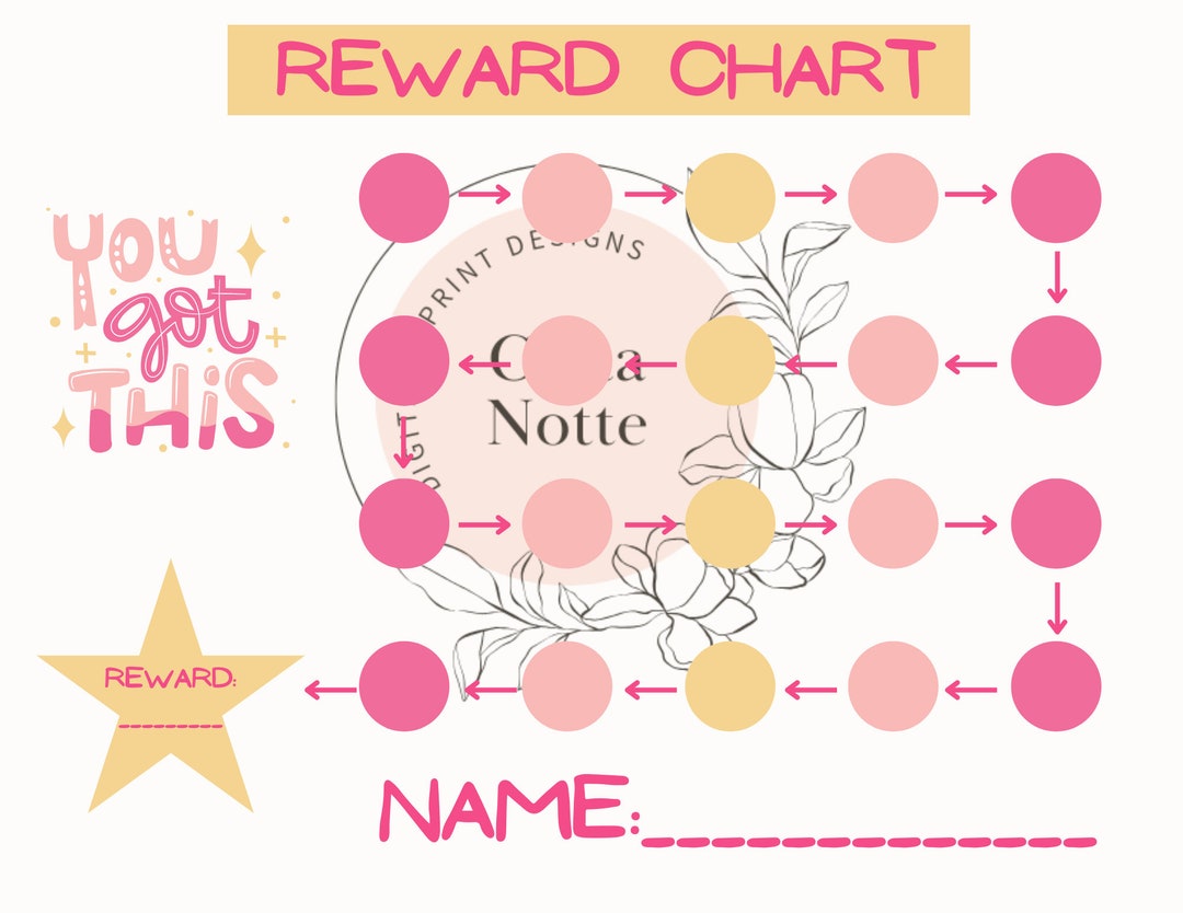 Printable Sticker Rewards Chart - Etsy