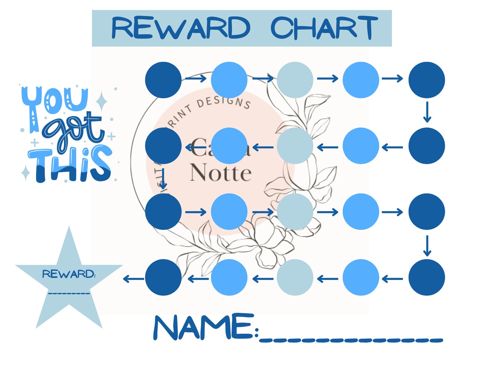 Printable Sticker Rewards Chart - Etsy