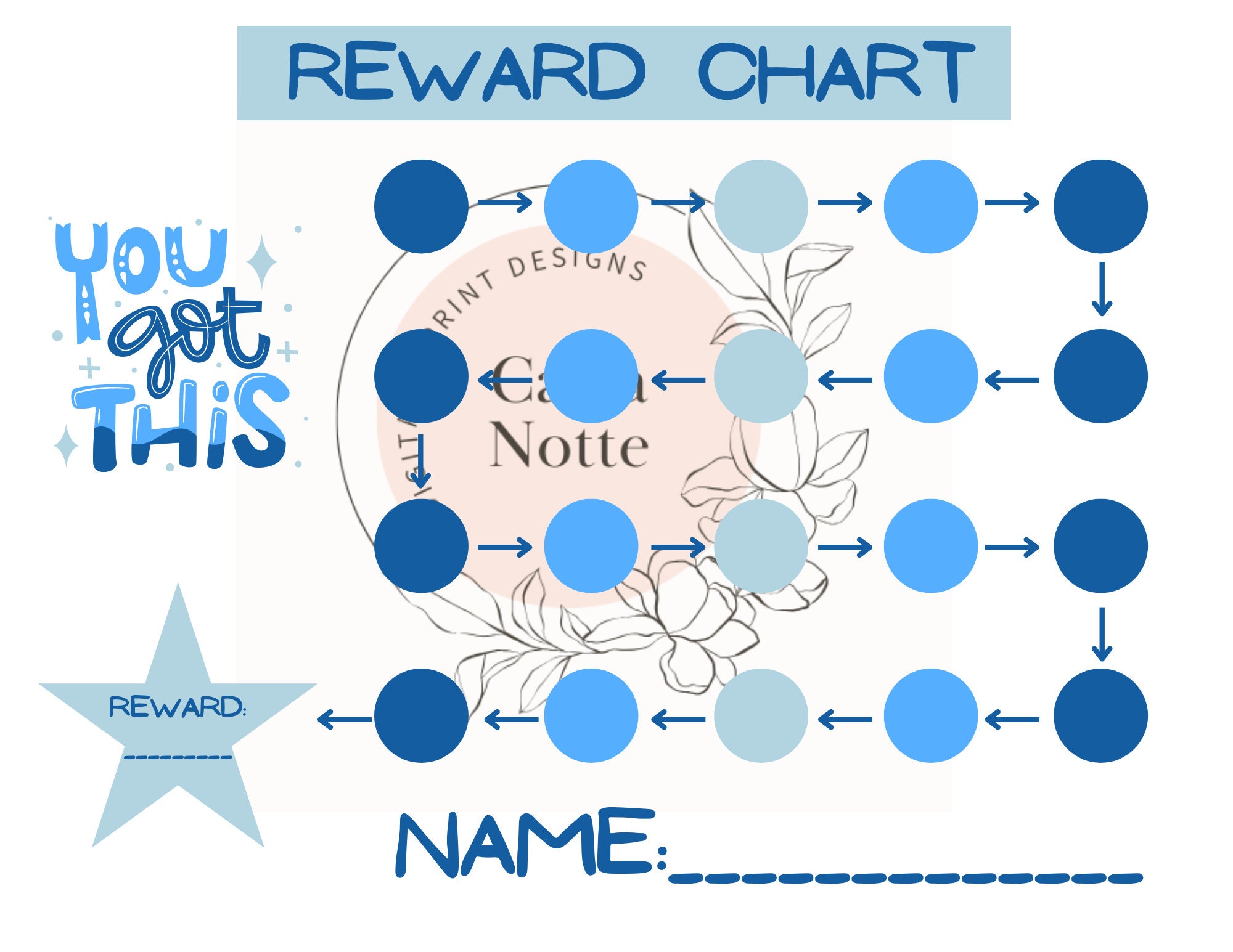 Printable Sticker Rewards Chart - Etsy