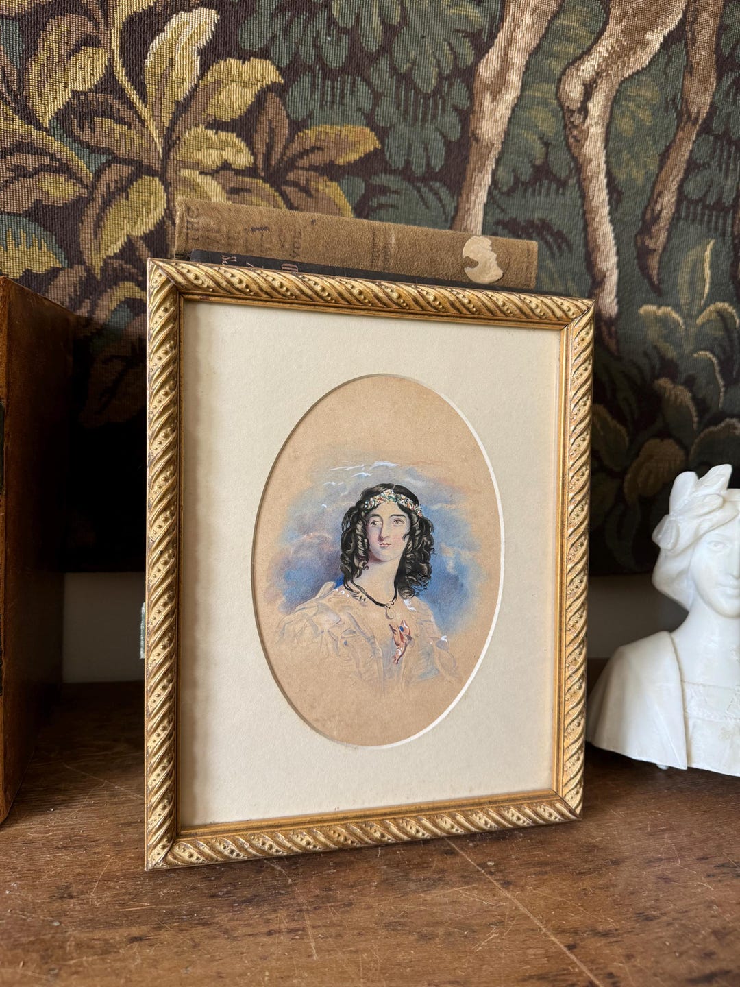 Antique Watercolor Portrait After Alfred Edward Chalon (1780-1860) - Etsy