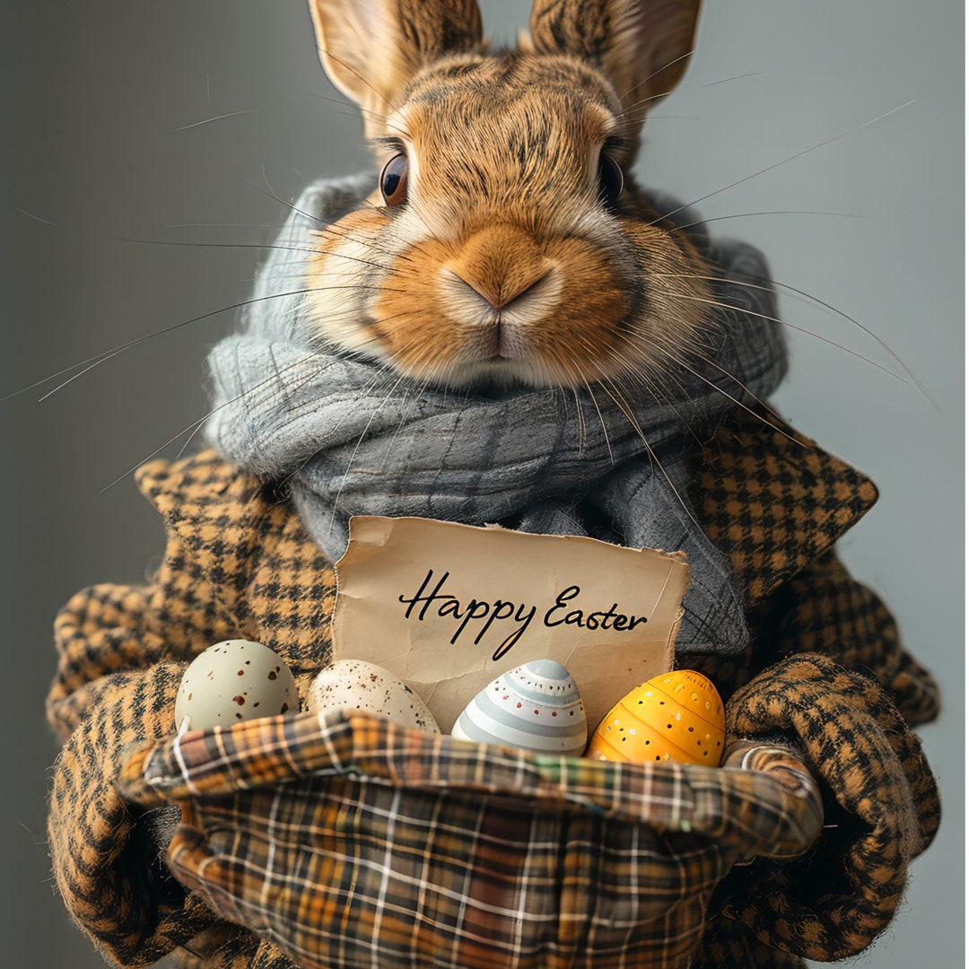 Fashionista Easter Bunny 6 Easter Rabbit Printable Art Printable Easter ...