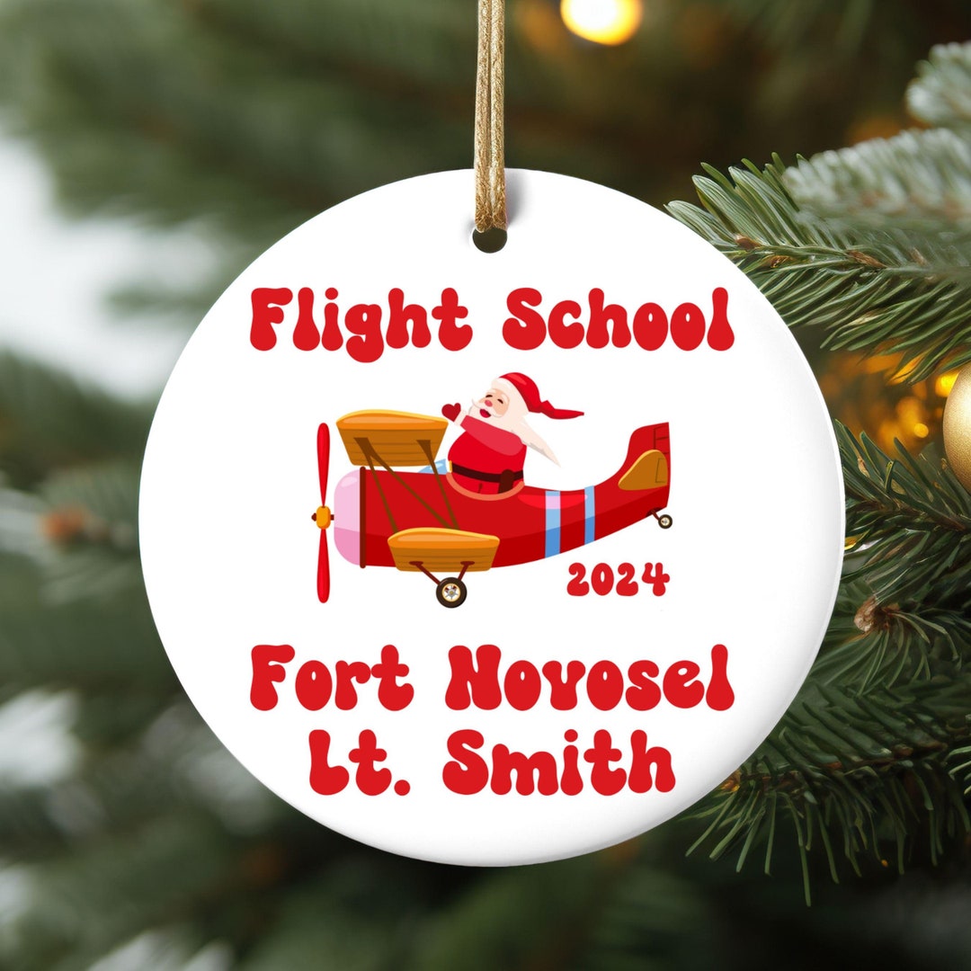 Personalized Custom Flight School 2024 Ornament, Flight School ...