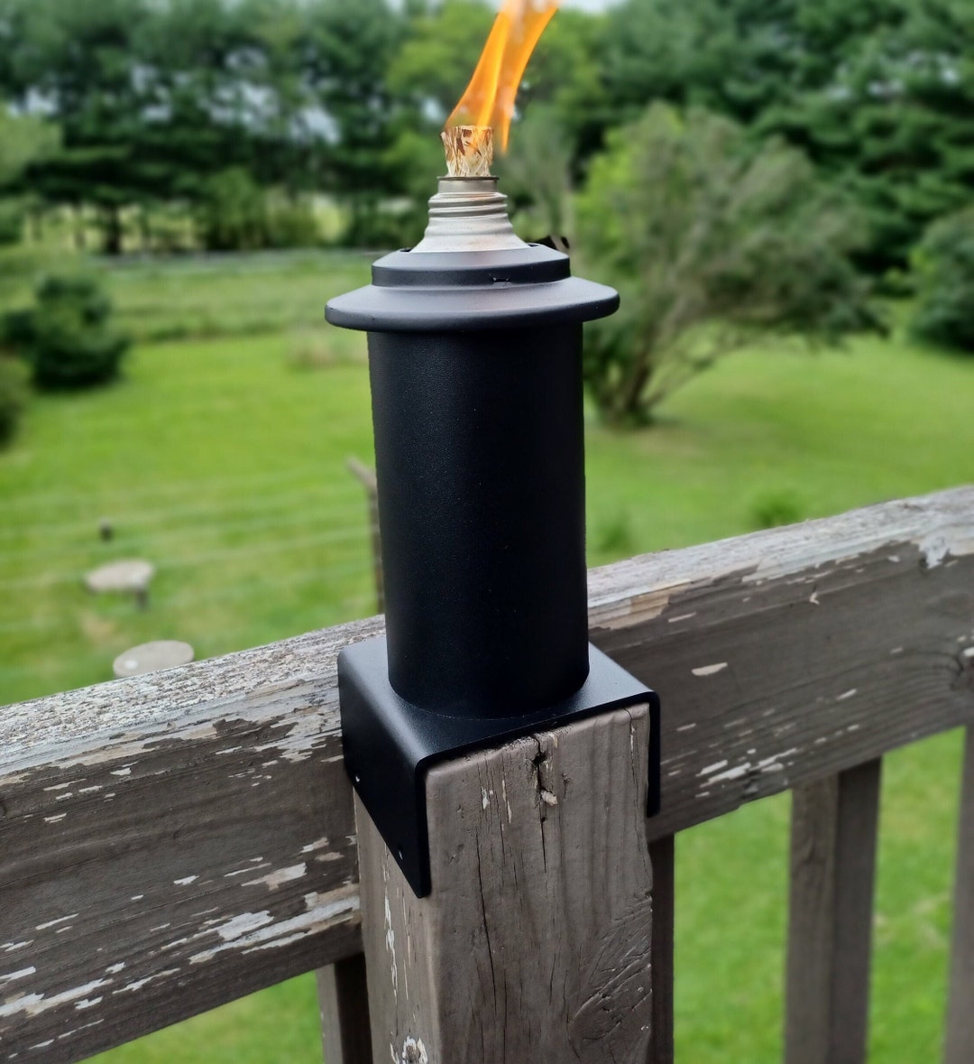 Tiki Torch Holder Post Top Mount - Etsy