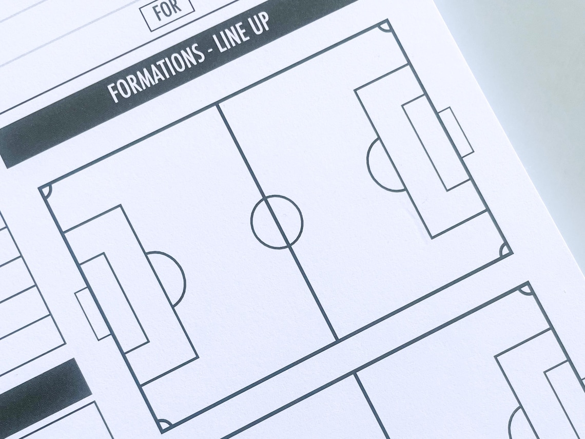 Football Coach Match Day Planner: A4 Notepad Team Sheet - Etsy UK