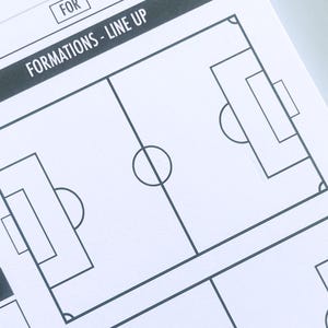 Football Coaches Match Day Planner | Football Coaching A4 Notepad ...