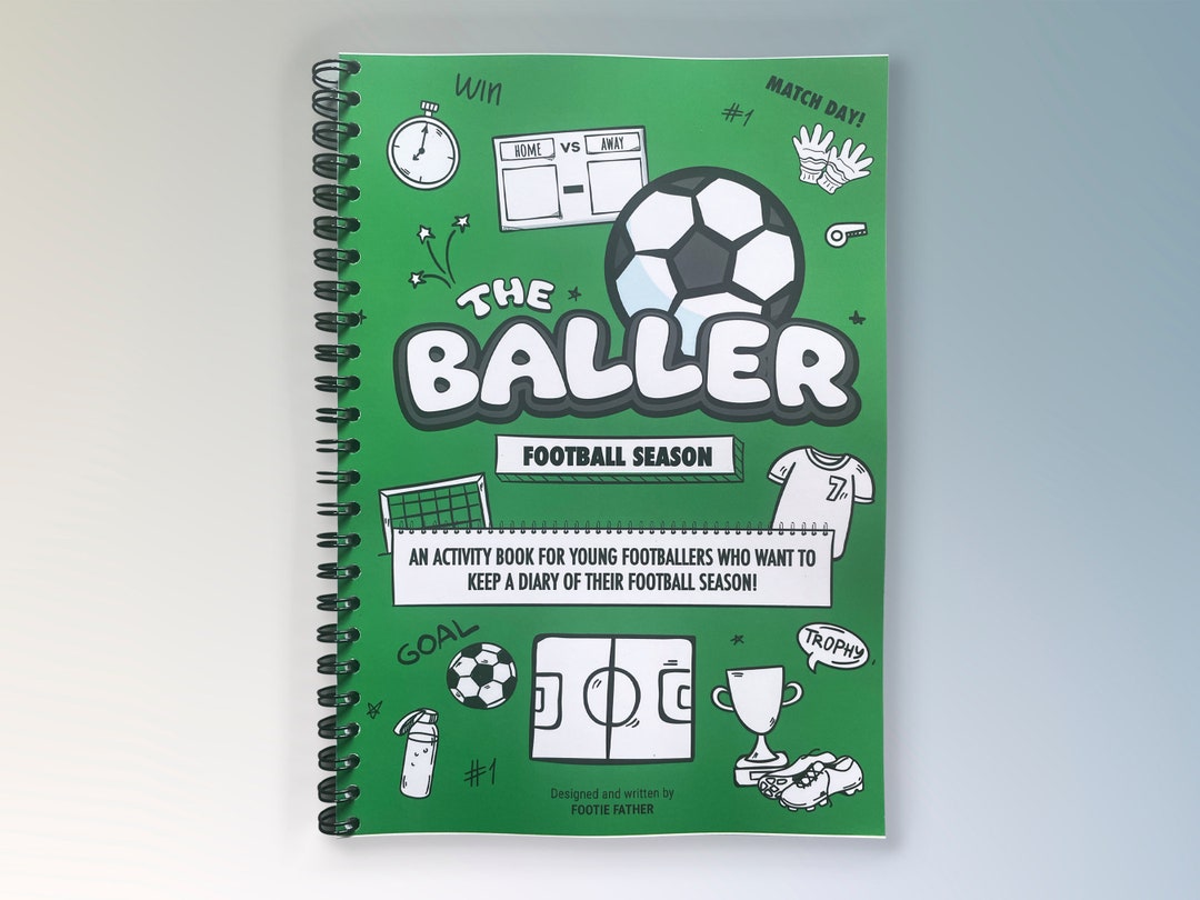 Children's Football Season Diary & Training Journal Match Day Activity ...