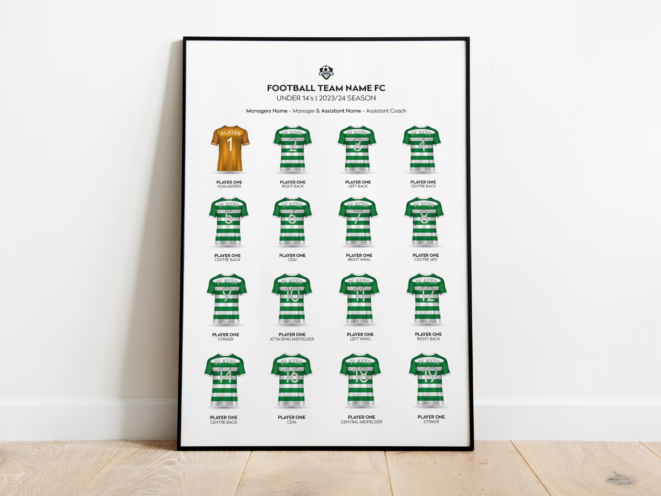 Personalised Grassroots Football Team Print: End of Season Gift - Etsy UK