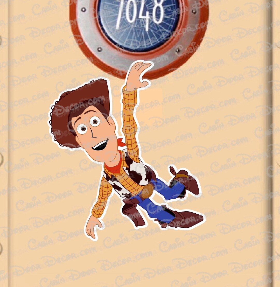 Disney Cruise Door Magnets Woody and Buzz Magnets Hanging Around Real ...