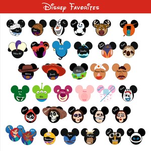 Mickey and Minnie Mix and Match Disney Mickey Ears Custom Magnets for ...