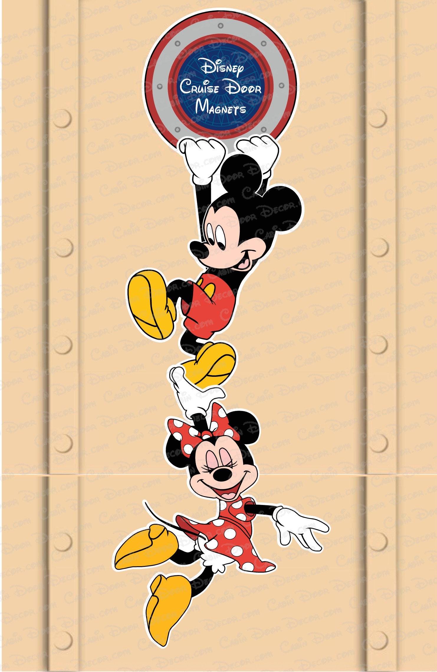 Disney Cruise Magnet Mickey and Minnie Magnets Hanging Around Real Cut ...