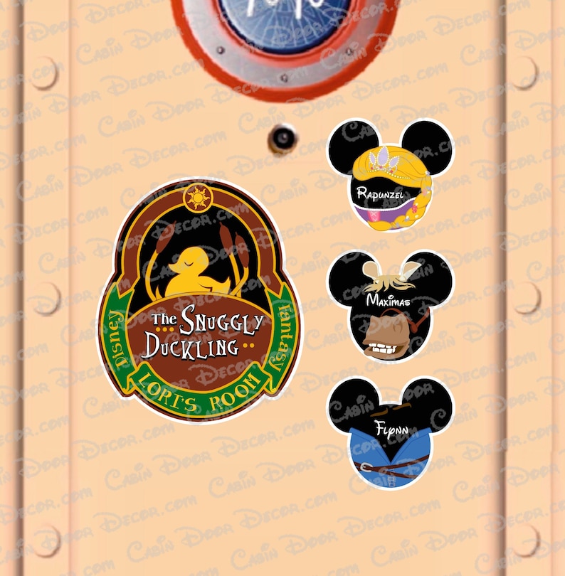 Disney Cruise Door Magnets Tangled Snuggly Duckling Sign With Rapunzel ...