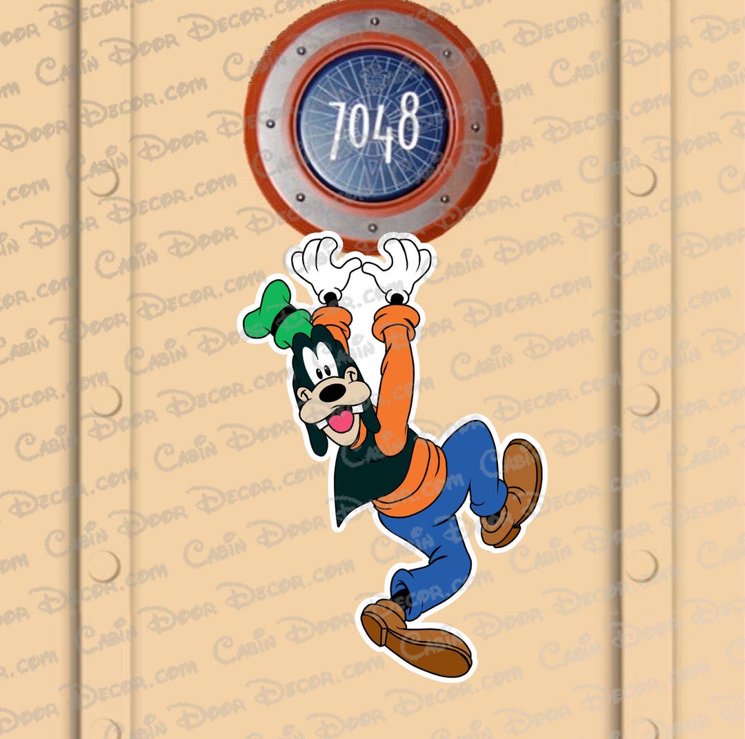Disney Cruise Door Magnets Goofy Magnet Hanging From the Room Number ...