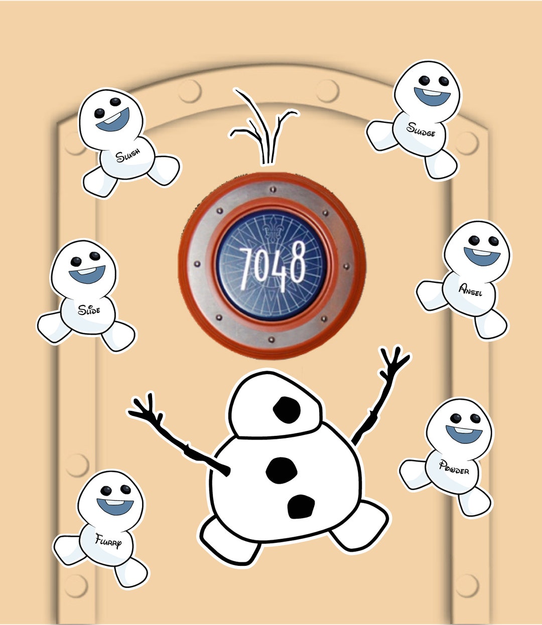 Disney Cruise Door Magnets Olaf From Frozen Elsa Sidekick With Custom ...