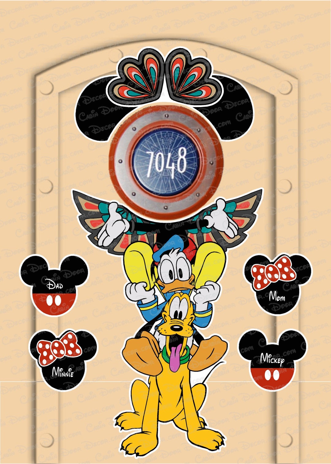 Disney Cruise Door Magnets Totem Pole With Mickey Donald and Pluto in ...