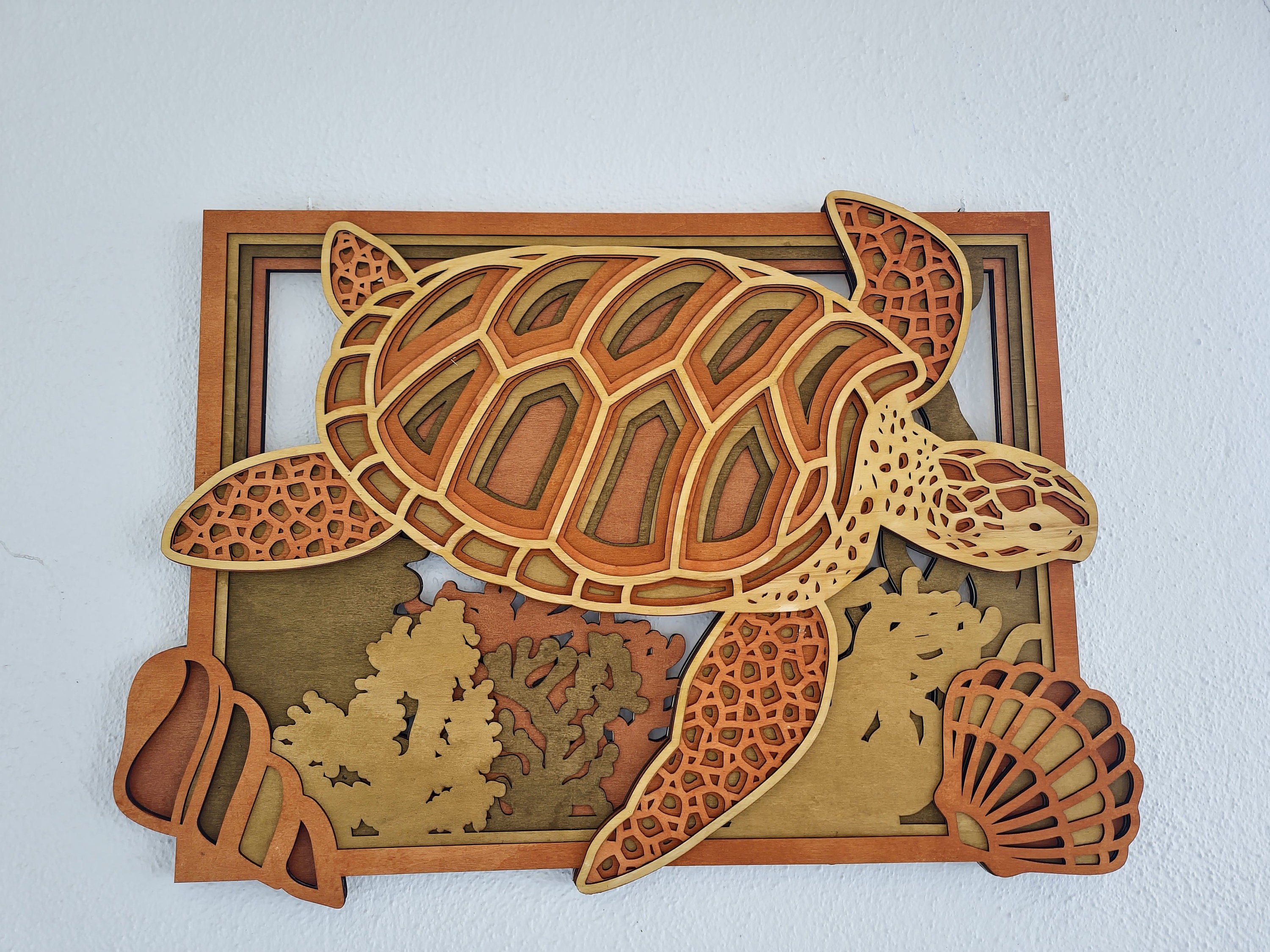 Enchanted Wood Marine SEA TURTLE ART Nature Serenity Beauty Calm ...
