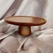 Round Wooden Cake Stand Wooden Pedestal Round Food Tray Housewarming ...